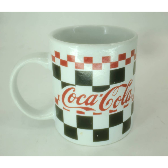 Coca Cola | Kitchen | Coca Cola Checkered Flag Coffee Mug | Poshmark